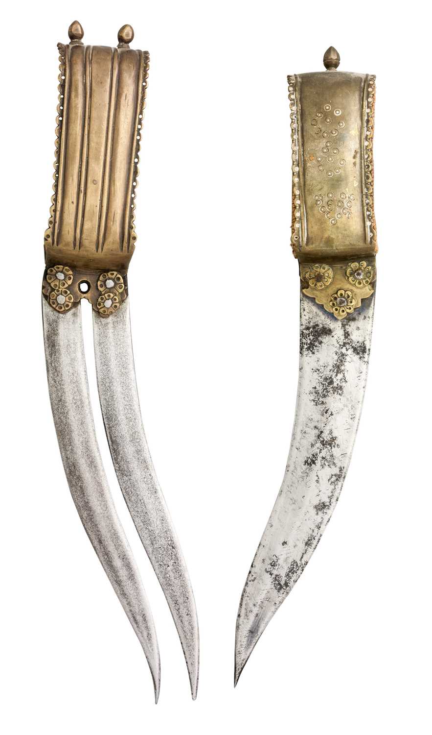 Lot 91 - TWO INDIAN FOOT DAGGERS (BICHWA)