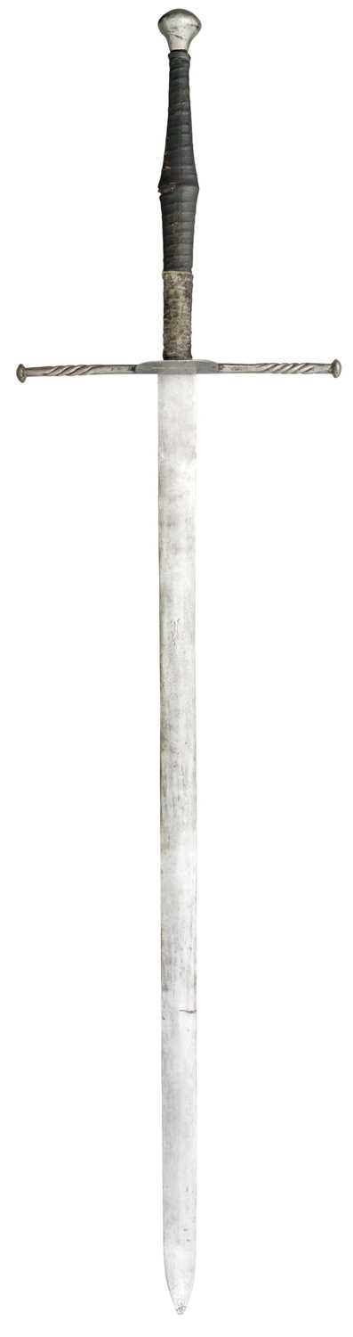 Lot 176 - A RARE TWO-HAND SWORD FOR FIELD COMBAT