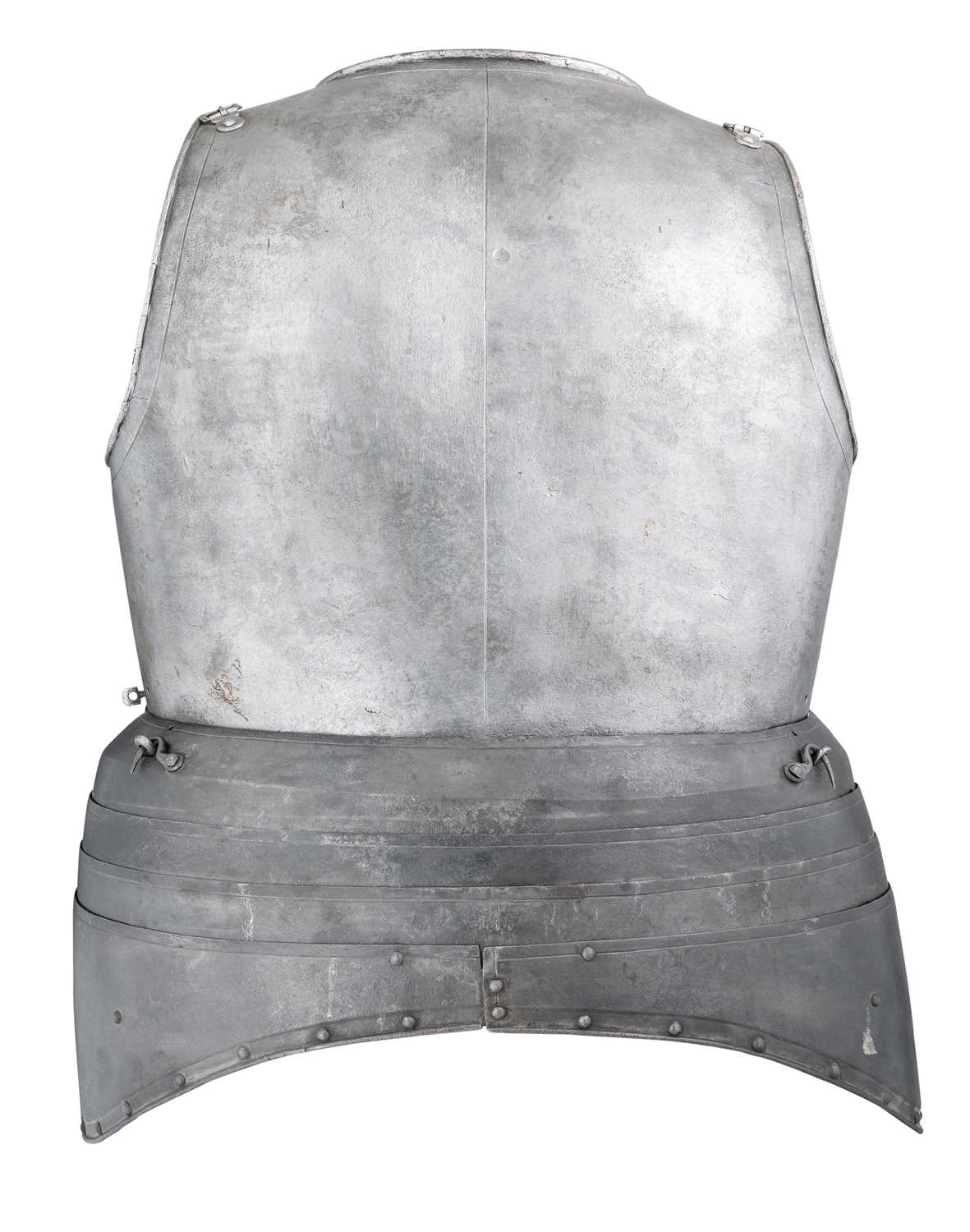 Lot 214 - A GERMAN HEAVY SHOT-PROOF BACKPLATE FROM A