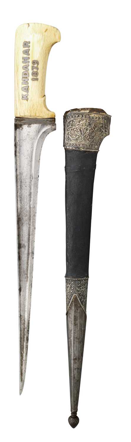 Lot 20 - AN AFGHAN DAGGER (PESH-KABZ)