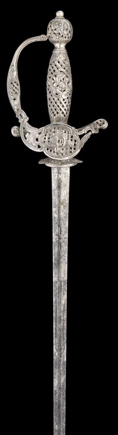Lot 90 - **A RARE FRENCH SILVER-HILTED SMALL-SWORD